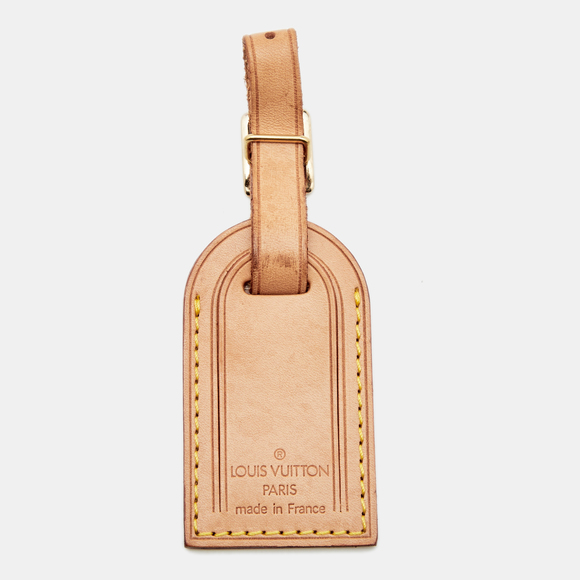 Louis Vuitton | Bags | Louis Vuitton Vachetta Leather Luggage Name Tag ...